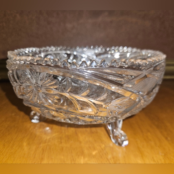Dining | Vintage Imperlux West Germany Hand Cut Led Crystal 3footed ...